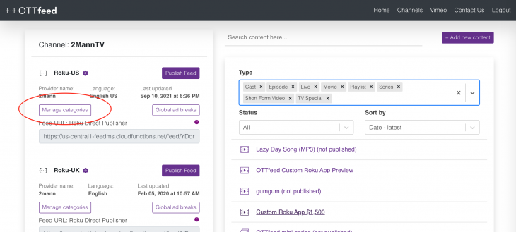 OTTfeed Quickstart Guide (OTTfeed + Vimeo) - OTTfeed Help Center