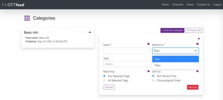 OTTfeed Quickstart Guide (OTTfeed + Vimeo) - OTTfeed Help Center