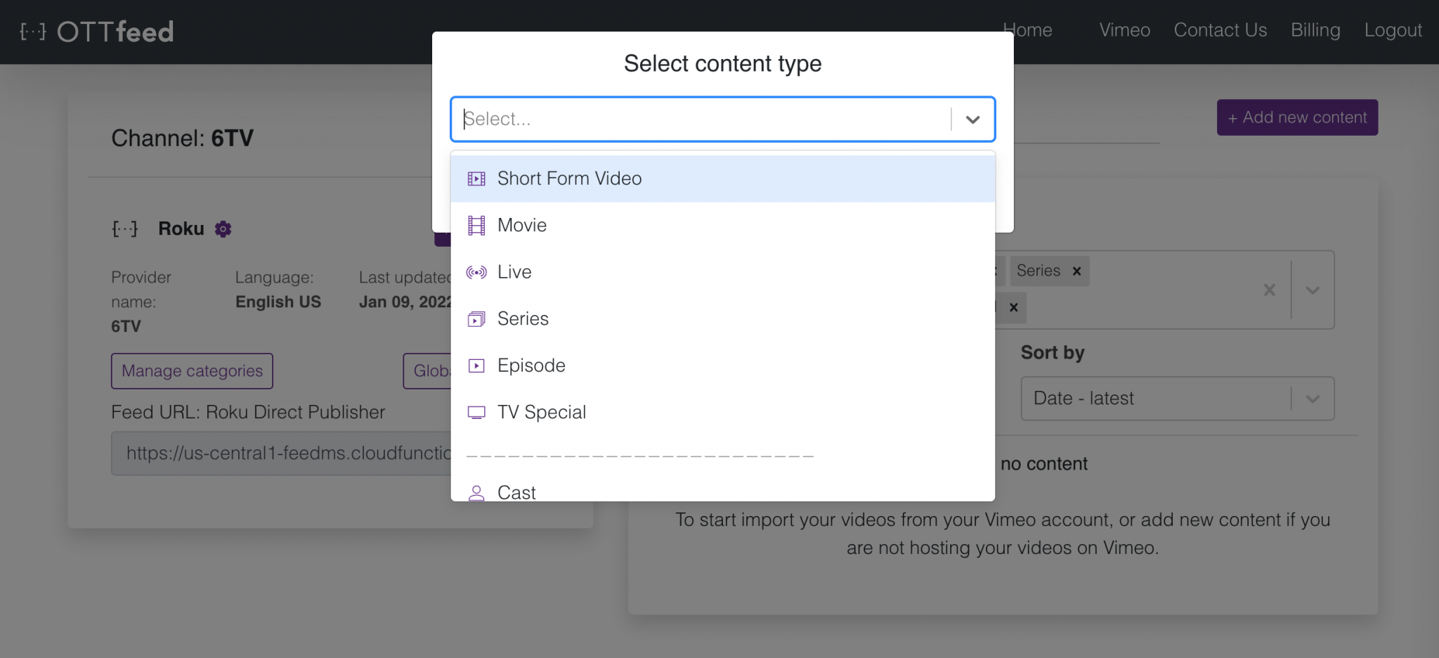OTTfeed Quickstart Guide (OTTfeed + Bunny CDN) - OTTfeed Help Center