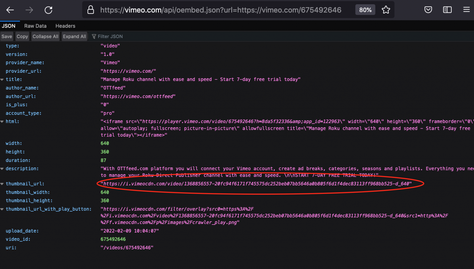 Find Your Video Thumbnail URL on Vimeo - OTTfeed Help Center