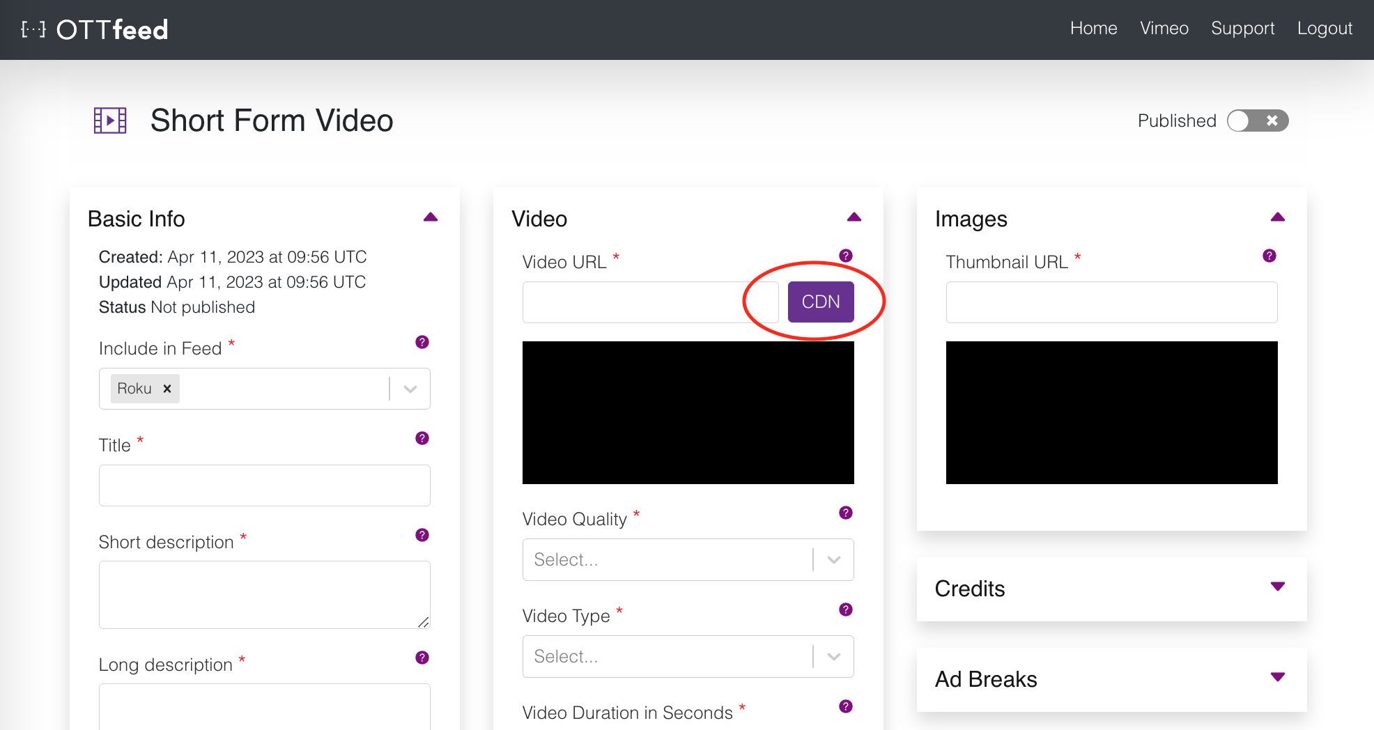 OTTfeed Quickstart Guide (OTTfeed + Bunny CDN) - OTTfeed Help Center
