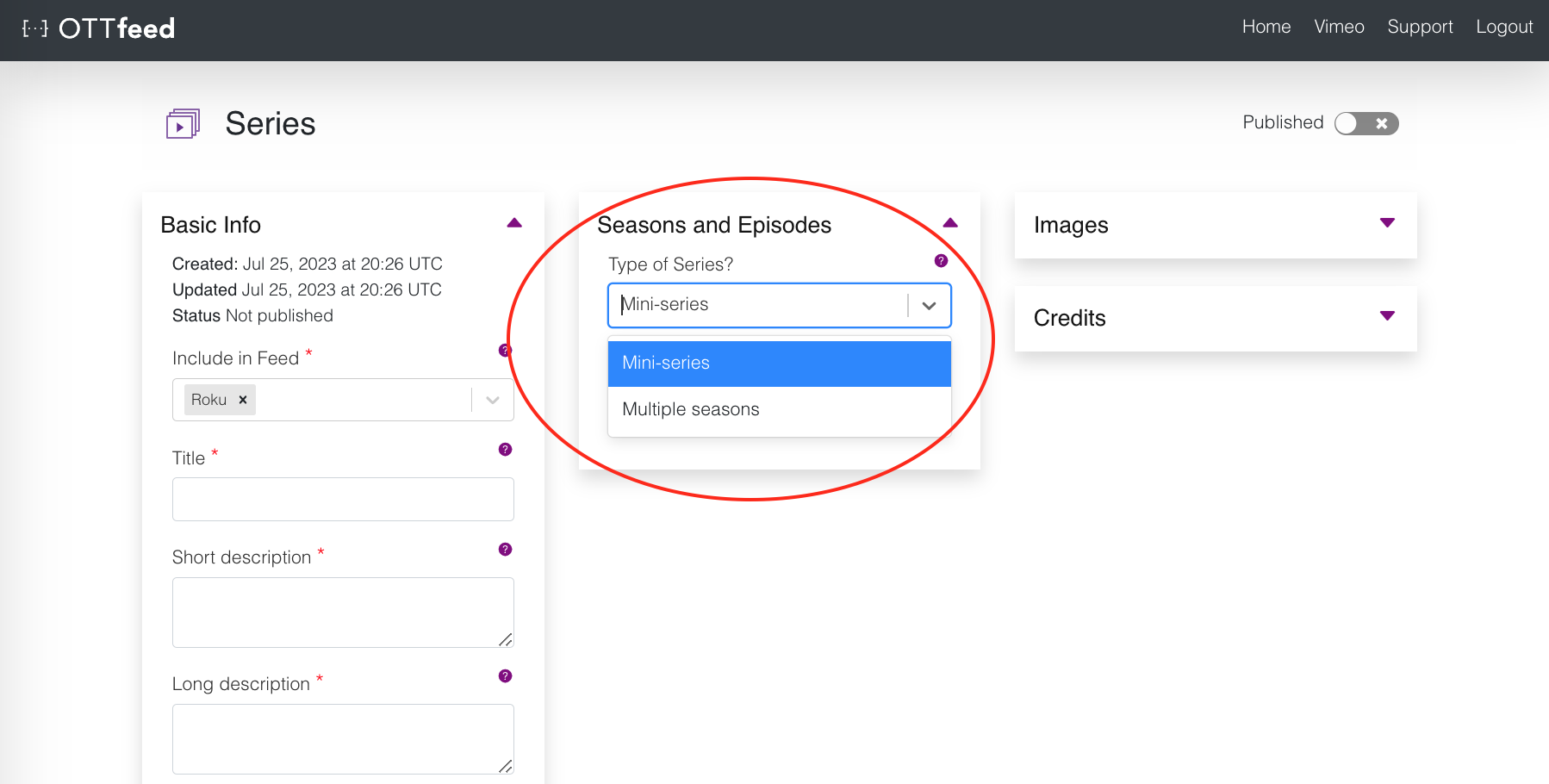 Add Series to Your Roku Channel - OTTfeed Help Center
